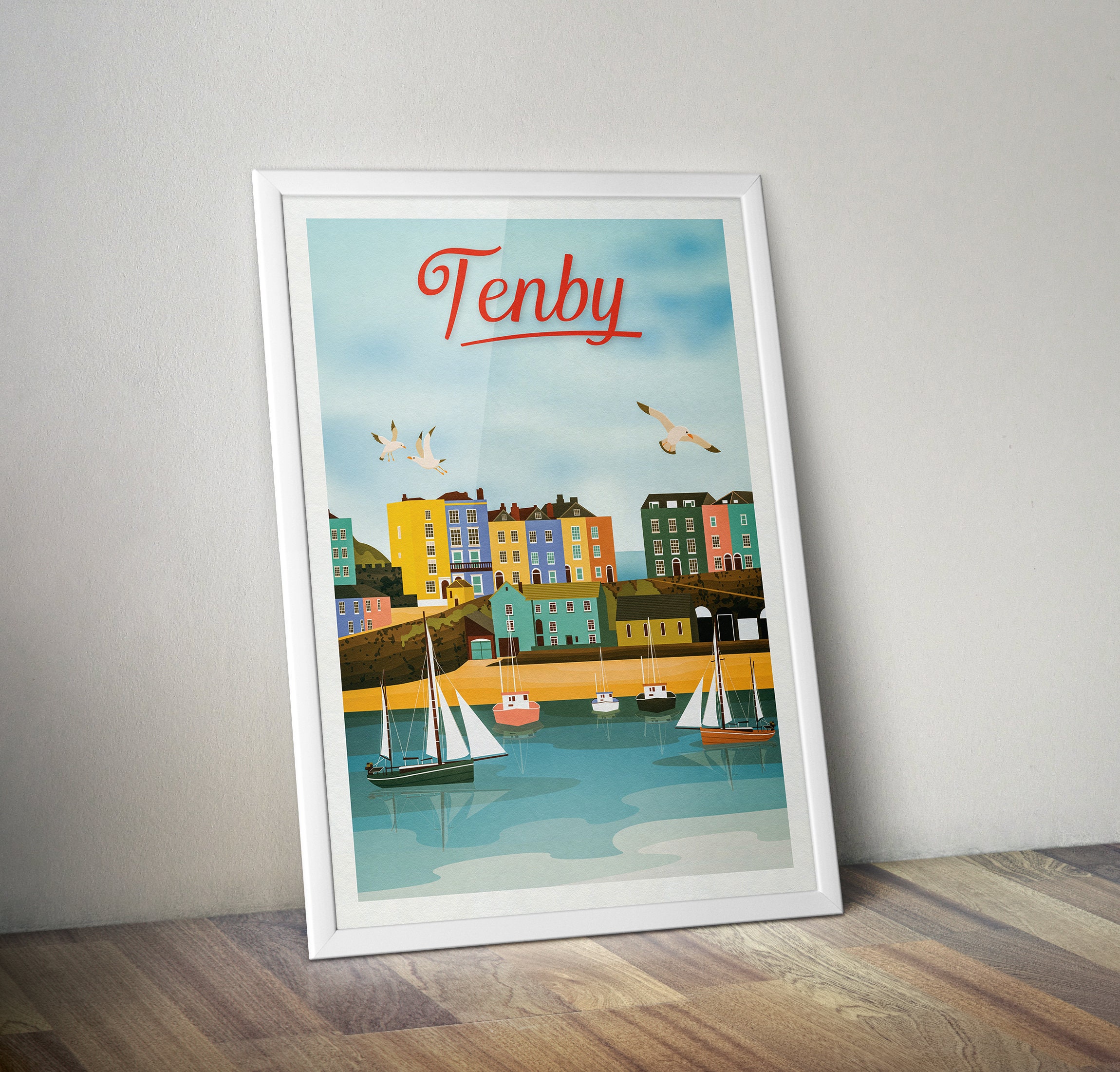 Tenby Travel Poster Tenby Prints Tenby Art Wales Print | Etsy UK