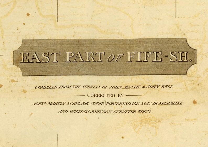 Map of Fife Scotland 1831 Old Replica Poster Print Scottish - Etsy UK