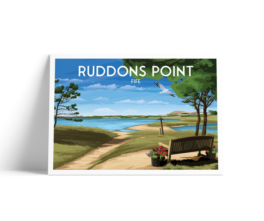 Ruddons Pont Print -fife Travel Poster - Lower Largo - Elie - Scotland ...