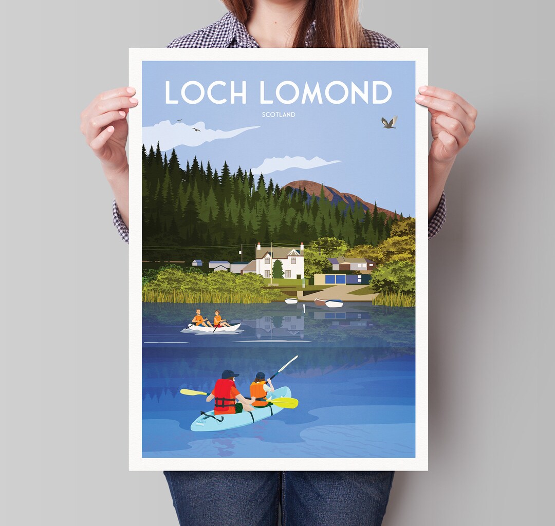 Loch Lomond Print - Scottish Travel Poster - Etsy