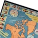 Vintage World Aviation Map "famous Flights and Air Routes of the World ...