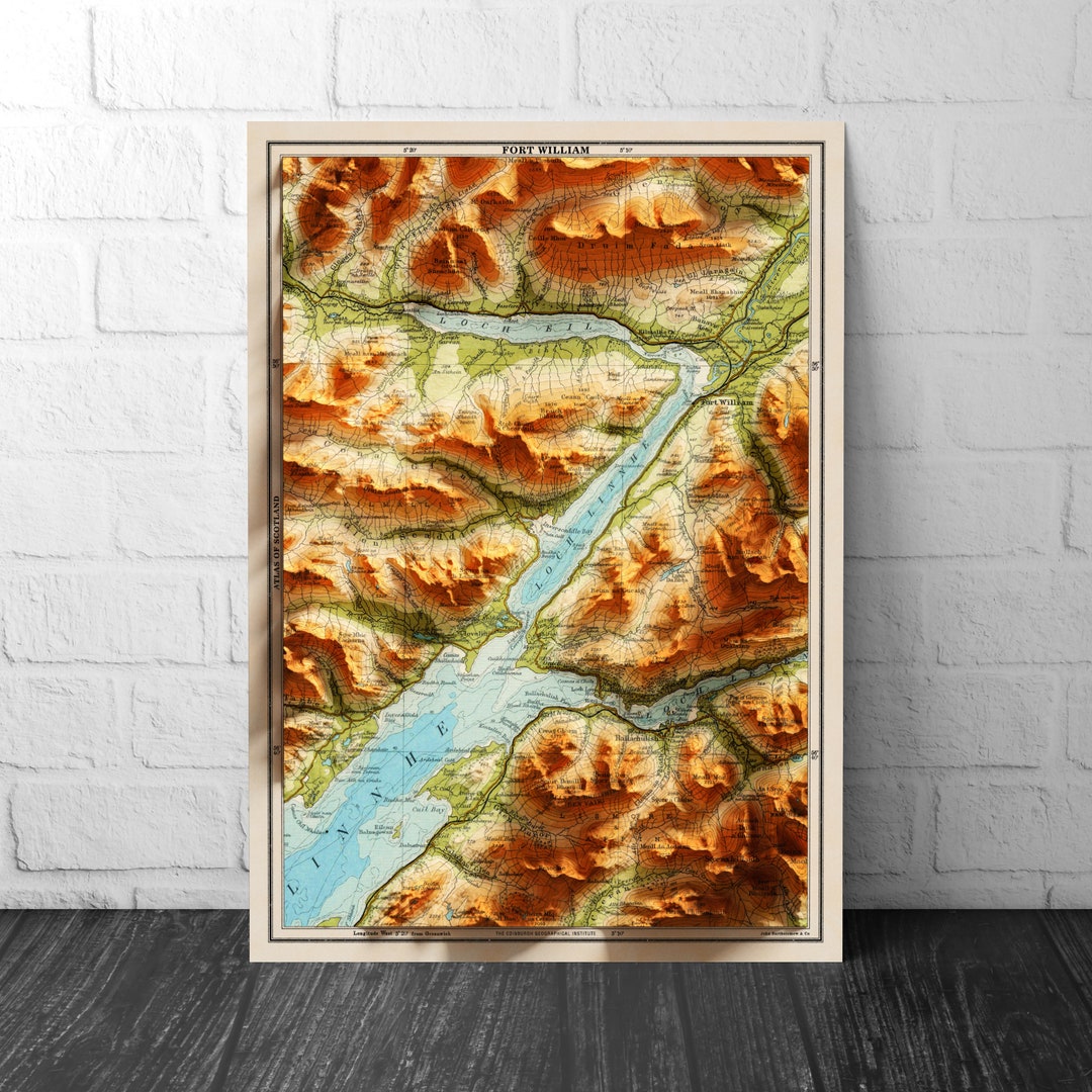 Fort William Map | Historic Map | Fort William Gift - Etsy