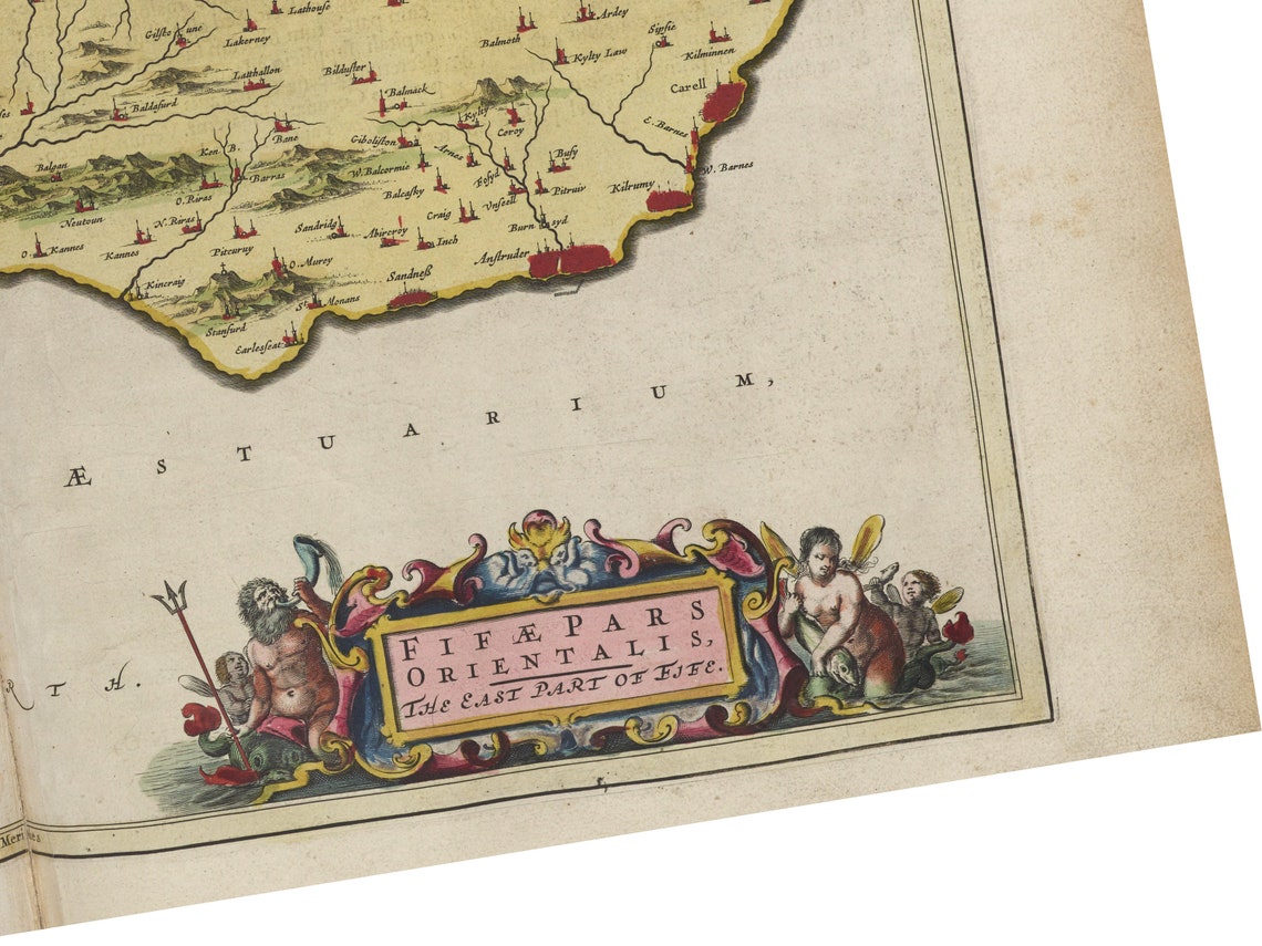 Old Fife (east) Map | Fifae Pars Orientalis |old Antique Map | 1665 ...