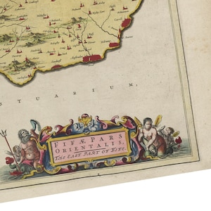 Old Fife (east) Map | Fifae Pars Orientalis |old Antique Map | 1665 ...