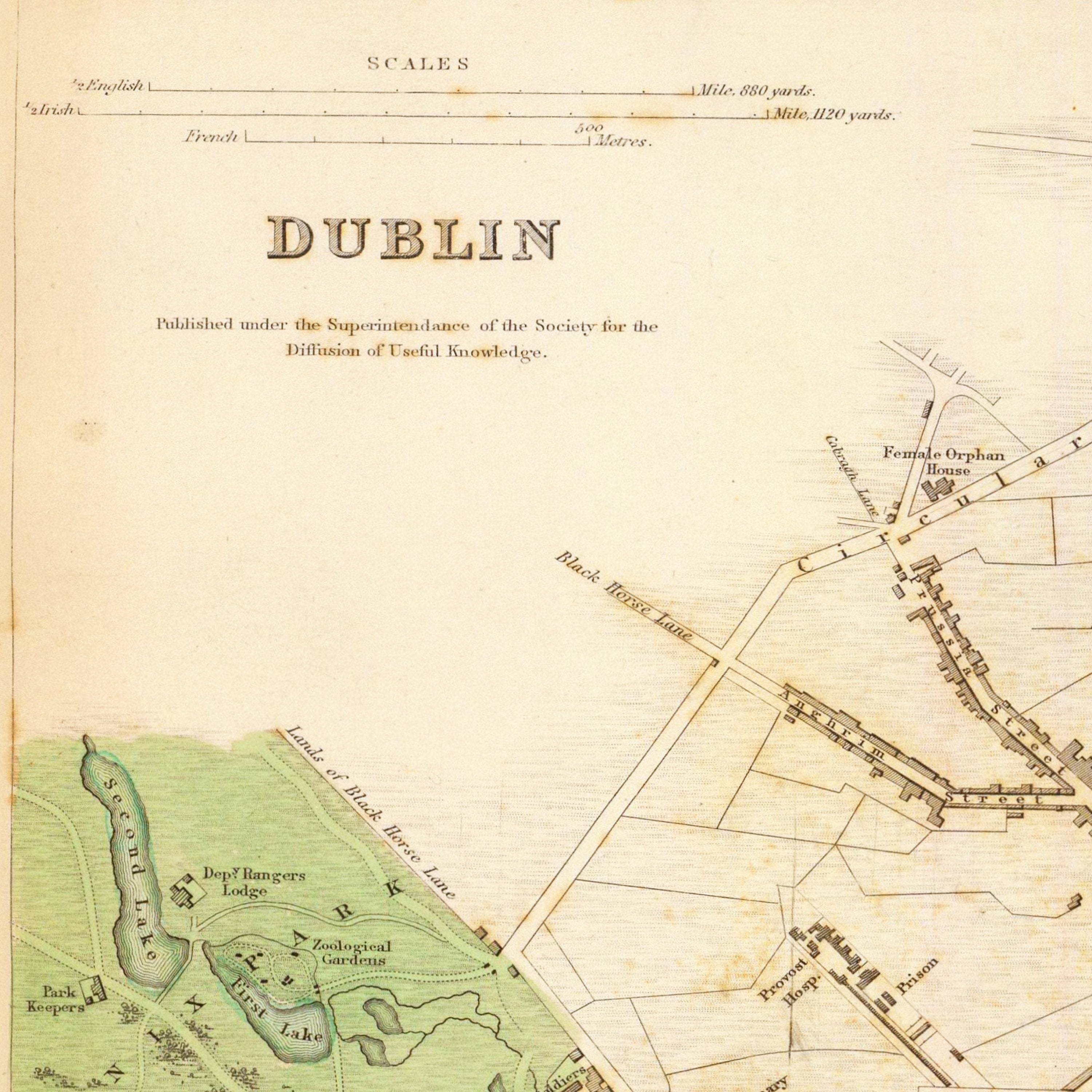 Old Map of Dublin, Vintage Irish Print, 1836, Quality Reproduction ...