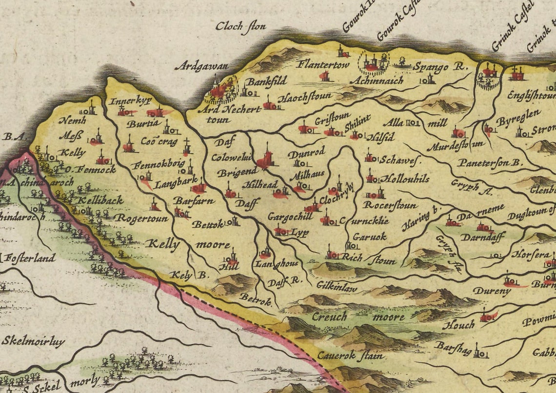 Old Renfrew Map Praefectura Renfroana Old Antique Map - Etsy UK