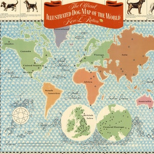 The Official Illustrated Dog Map of the World - Etsy