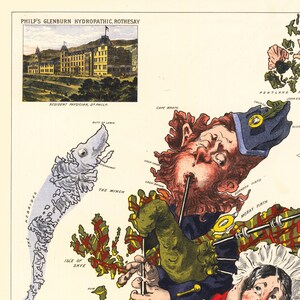 Comical Map of Scotland - Philp's Comic Map of Scotland - Bartholomew ...