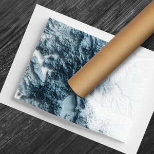 Colorado Art Relief Map - 2D Print - USA Geology - 2D Shaded Relief Map ...