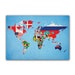 World Map of Flags - Country Map Poster - Educational Art - Kid's Room ...