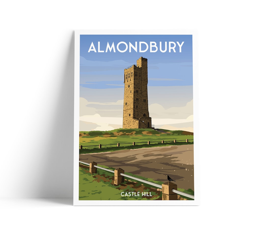 Almondbury Castle Hill Print, West Yorkshire, Victoria Tower - Etsy