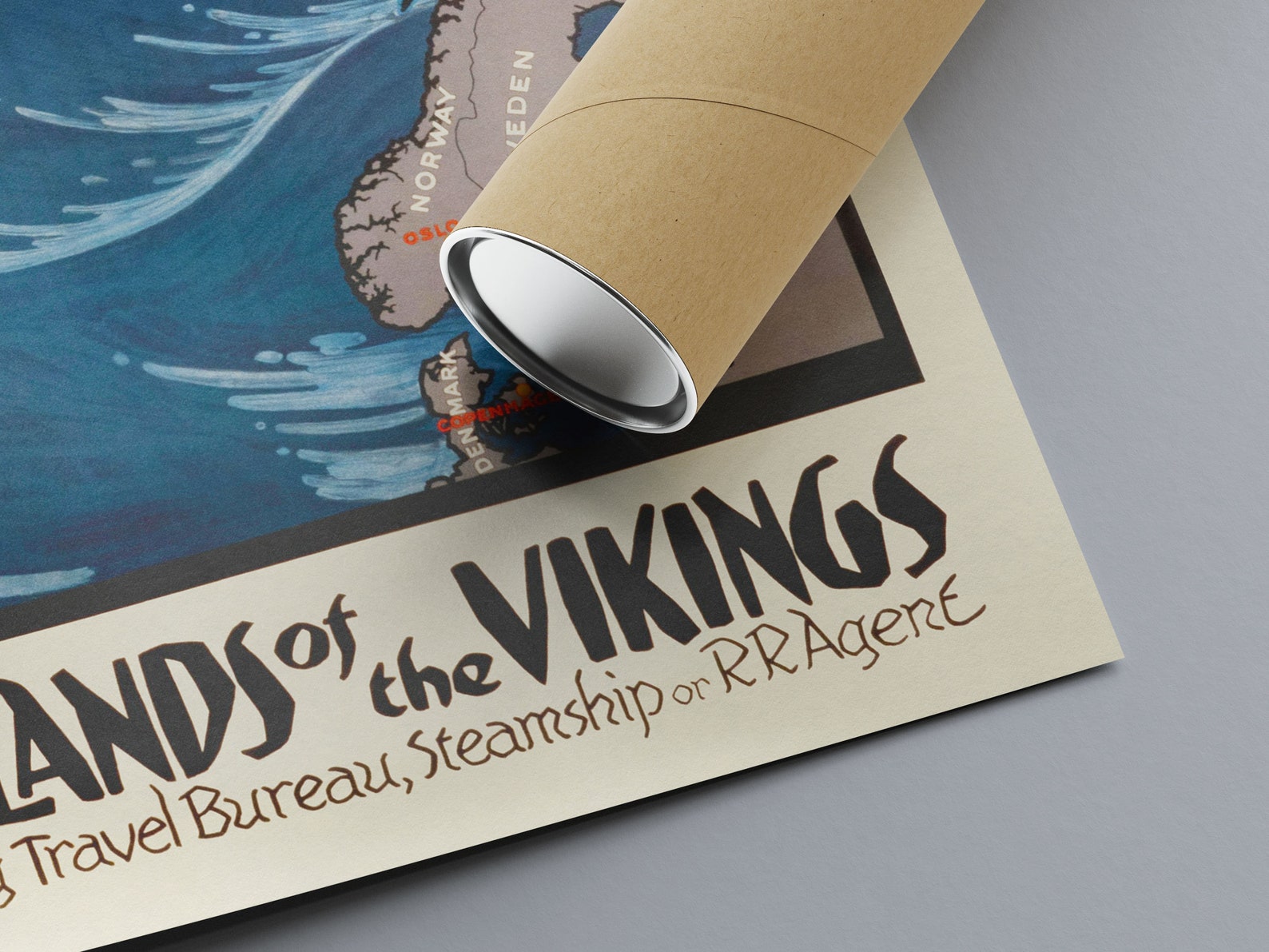 Vikings Travel Poster - See the Land of the Vikings - Nordic Art ...