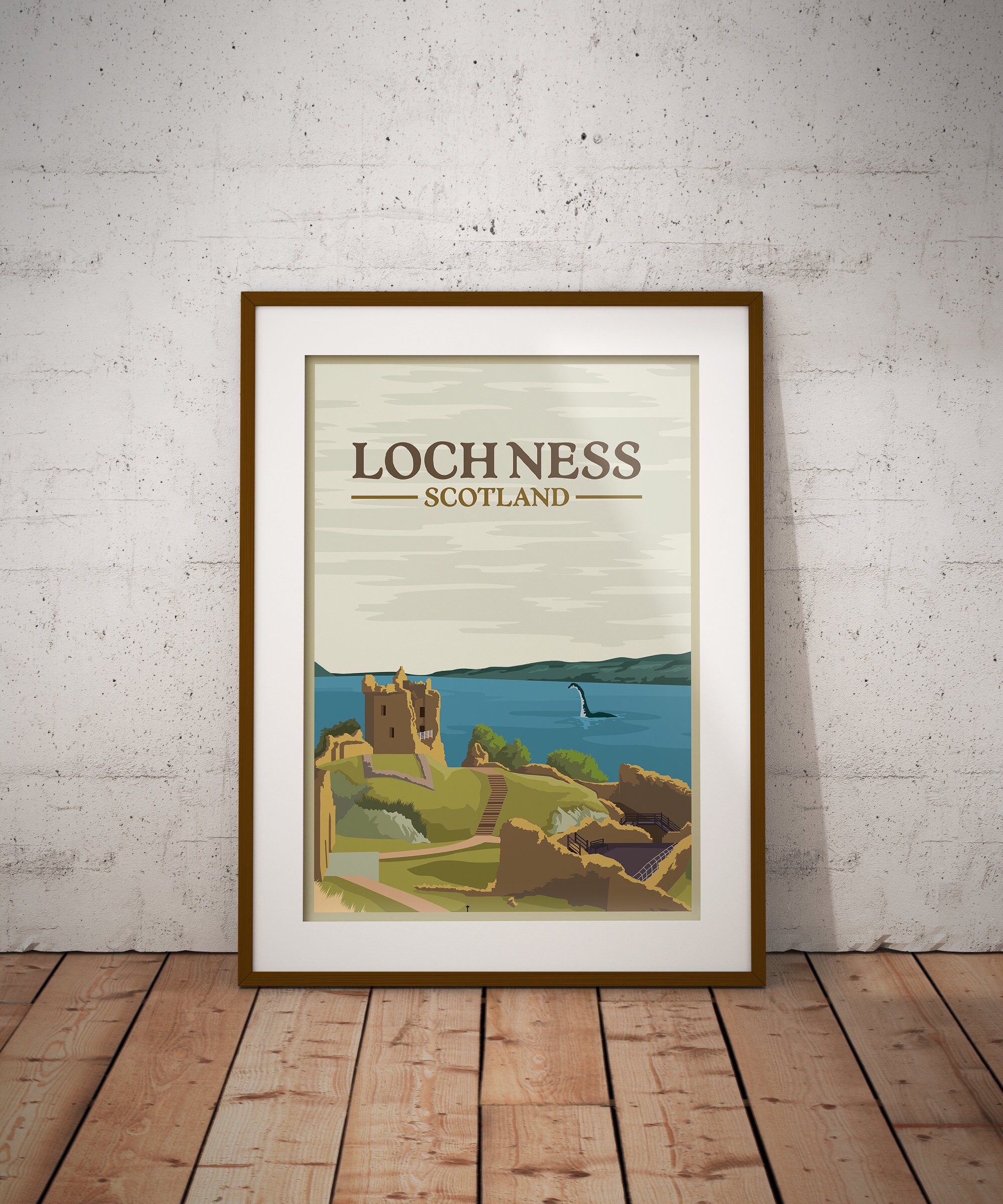 Loch Ness Monster Travel Poster - Wall Art - Home Decor - Printing ...