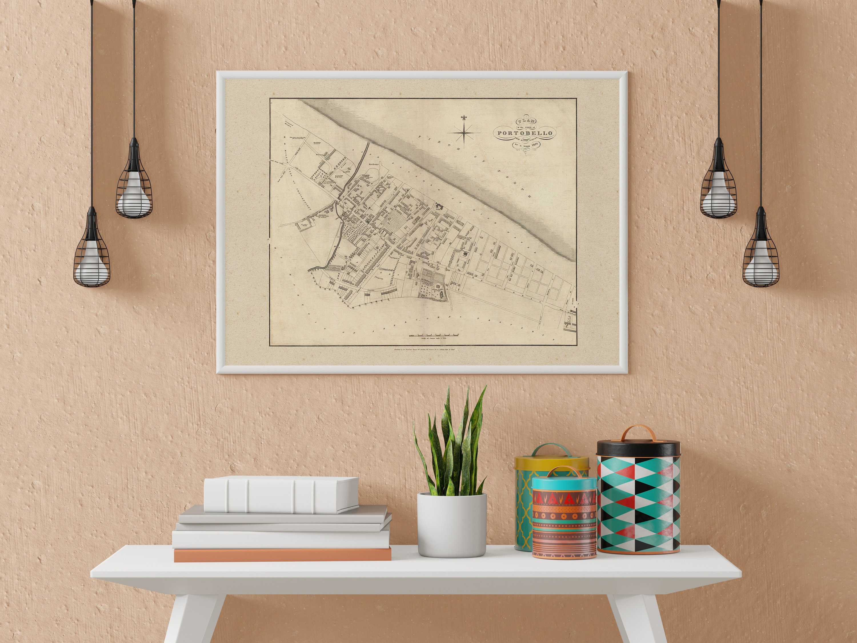 Old Map of Portobello Old town survey of Edinburgh John | Etsy