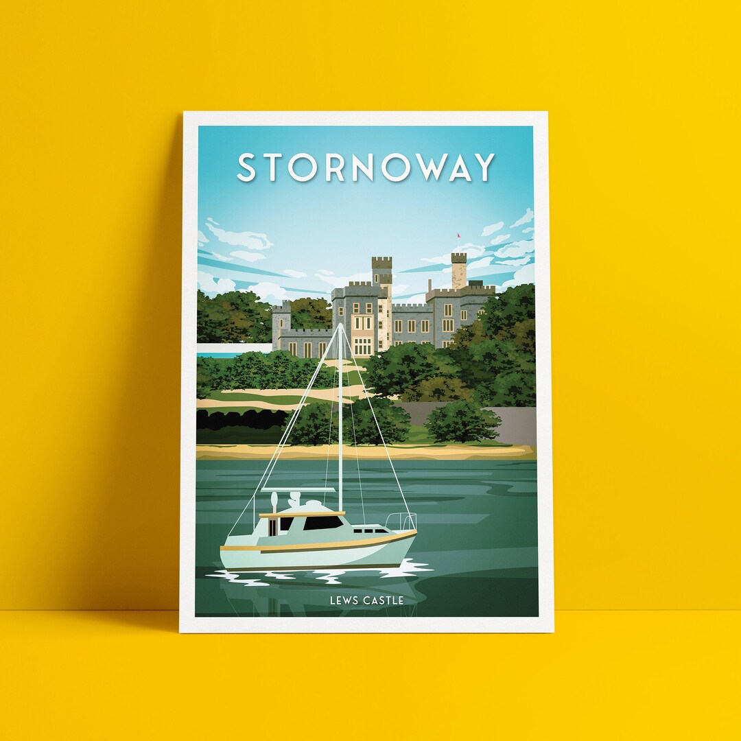 Stornoway Print - Steòrnabhagh - Lews Castle - Lewis and Harris - the ...