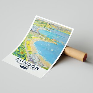 Dunoon Print - Scotland Travel Poster - Vintage Print Reproduction - Etsy