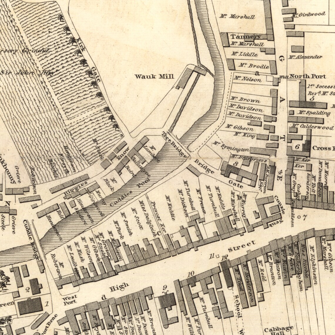 Peebles Map | Old Map of Peebles | Old Town Survey of Peebles | John ...