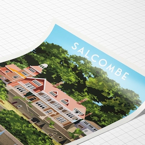 Salcombe Travel Poster | South Devon | England | Devonshire | Cliff ...