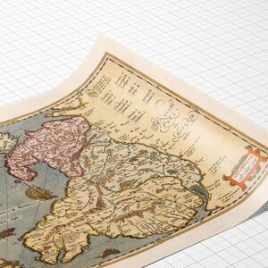 Old Map of the Wales, Cambriae Typus Auctore Humfredo Lhuydo ...