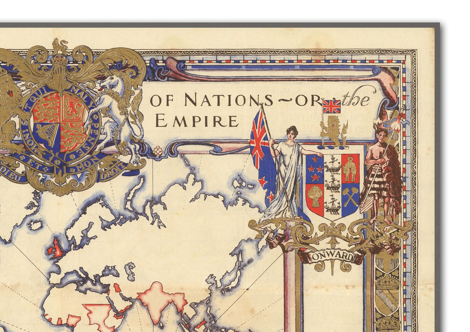 Commonwealth of Nations Map British Empire for Coronation - Etsy UK