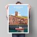 Dunbar Print - Travel Poster - Firth of Forth - Dunbar Harbour ...