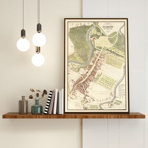 Dalkeith Map | Plan of Dalkieth | Vintage Scotland Map | Reproduction ...