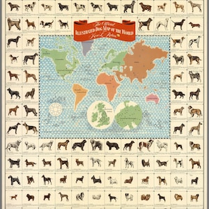 The Official Illustrated Dog Map of the World - Etsy