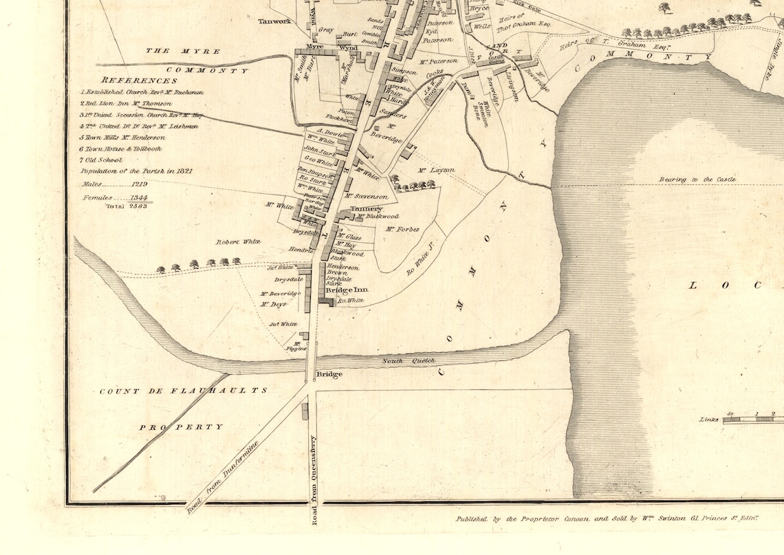 Old Map Of Kinross Ancient Map Print Kinross Old Map | Etsy