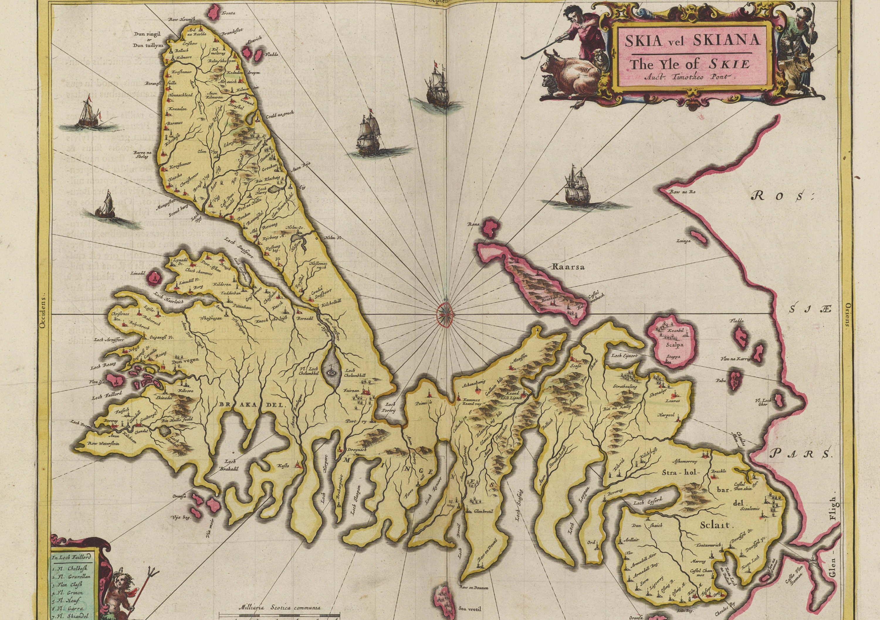 Skye Map Old Antique Map of Isle of Skye 1665 Old Map - Etsy UK