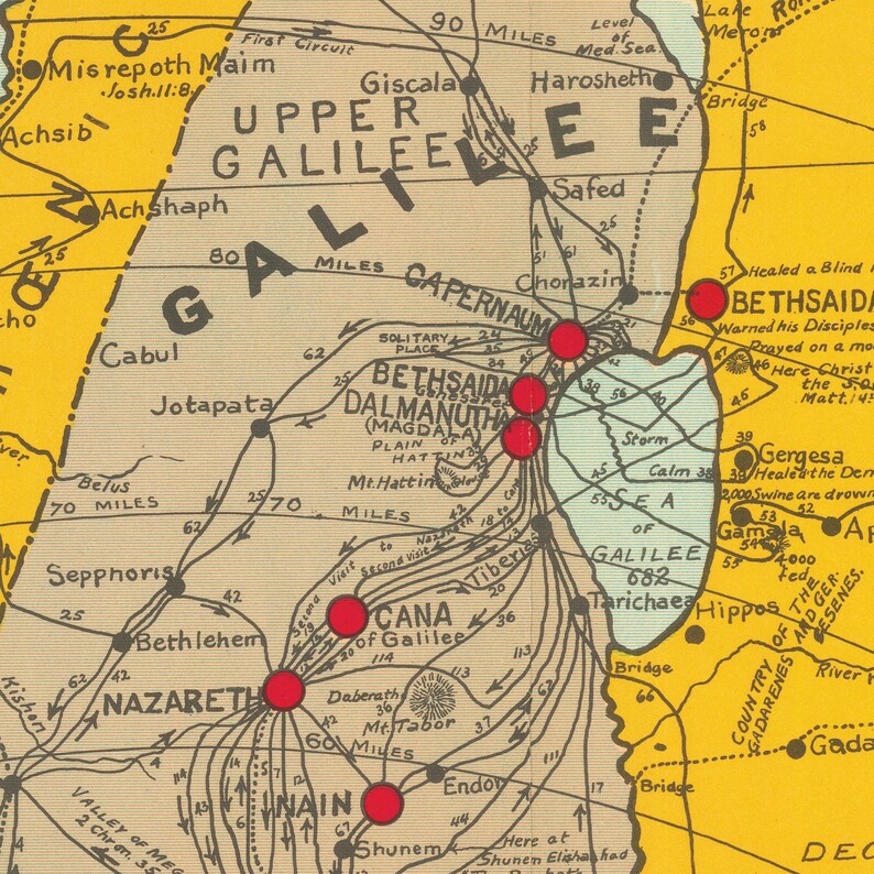 Student's Map of Palestine - Old Palestine Poster - Old and New ...