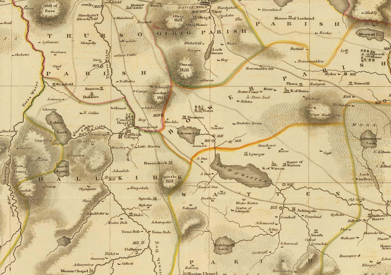 Caithness Map Old Antique Map 1832 Old Map Wall Print - Etsy UK