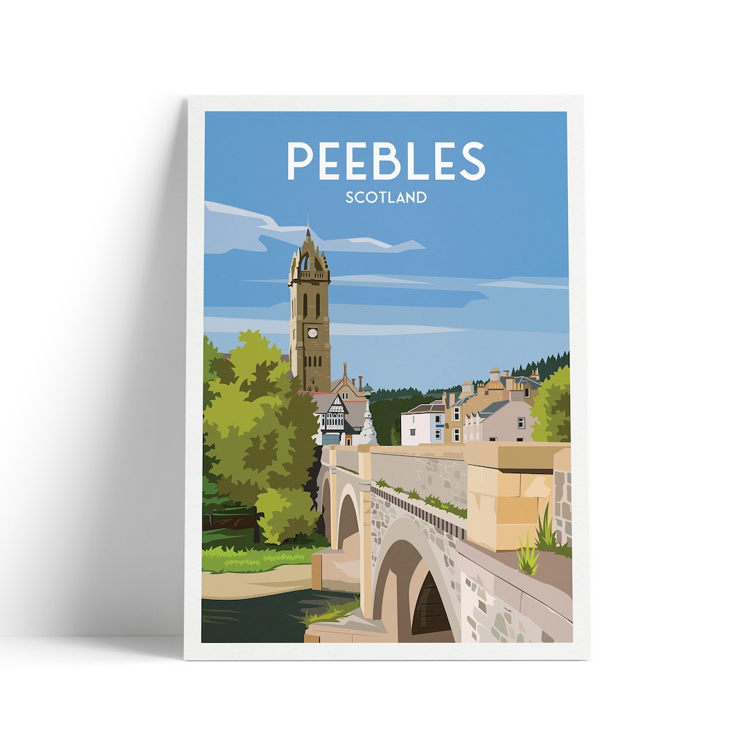 Peebles Print - Scottish Borders - Peebleshire - Scotland - Etsy