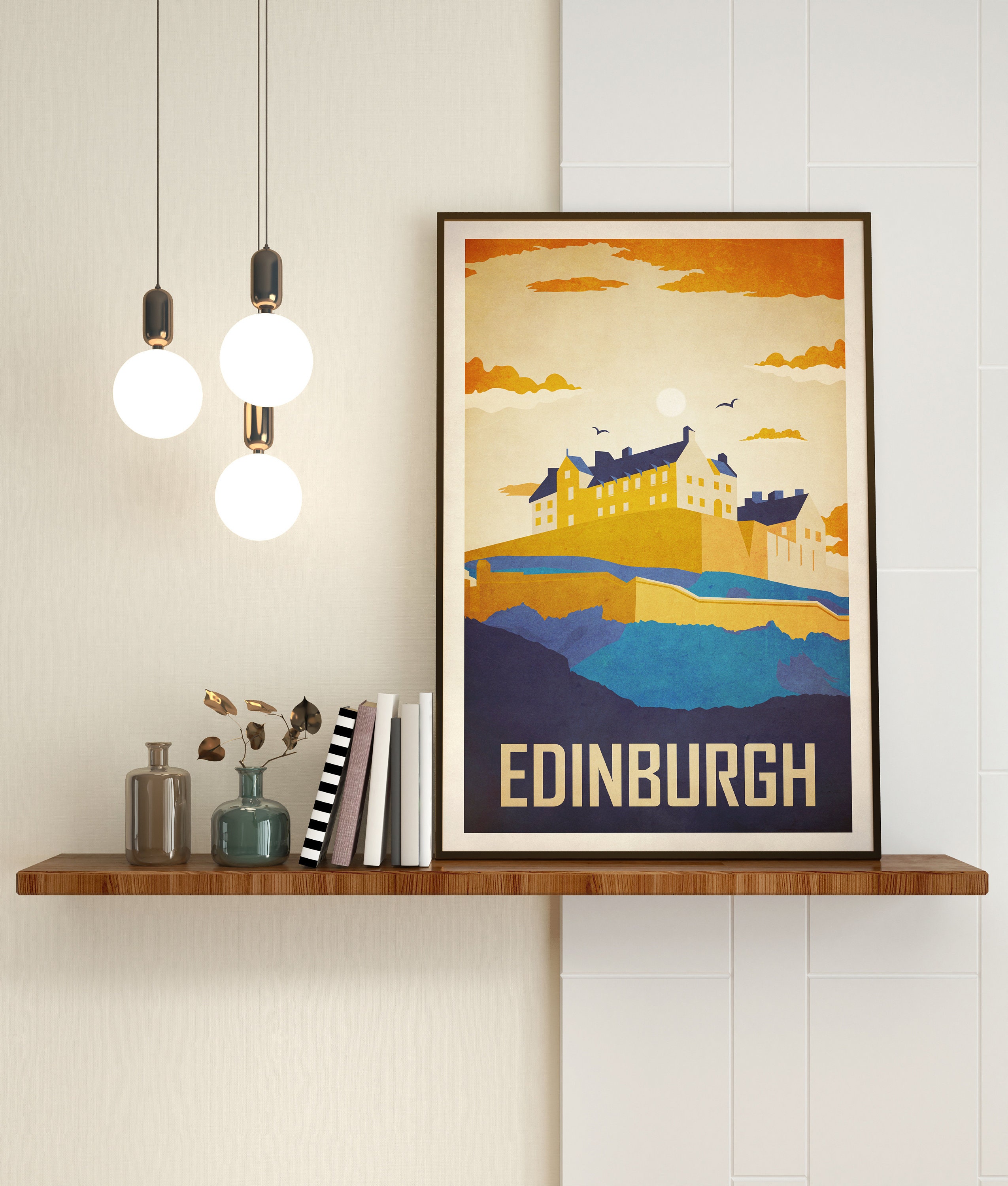 Edinburgh Castle Poster Illustrated Print of Edinburgh - Etsy UK