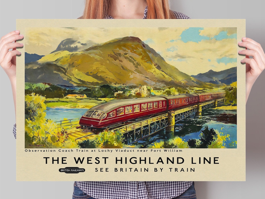 Scottish Railway Travel Poster | the West Highland Line | Lochy Viaduct ...