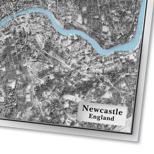 Newcastle, England - Shaded Relief Map - Detailed Topography ...