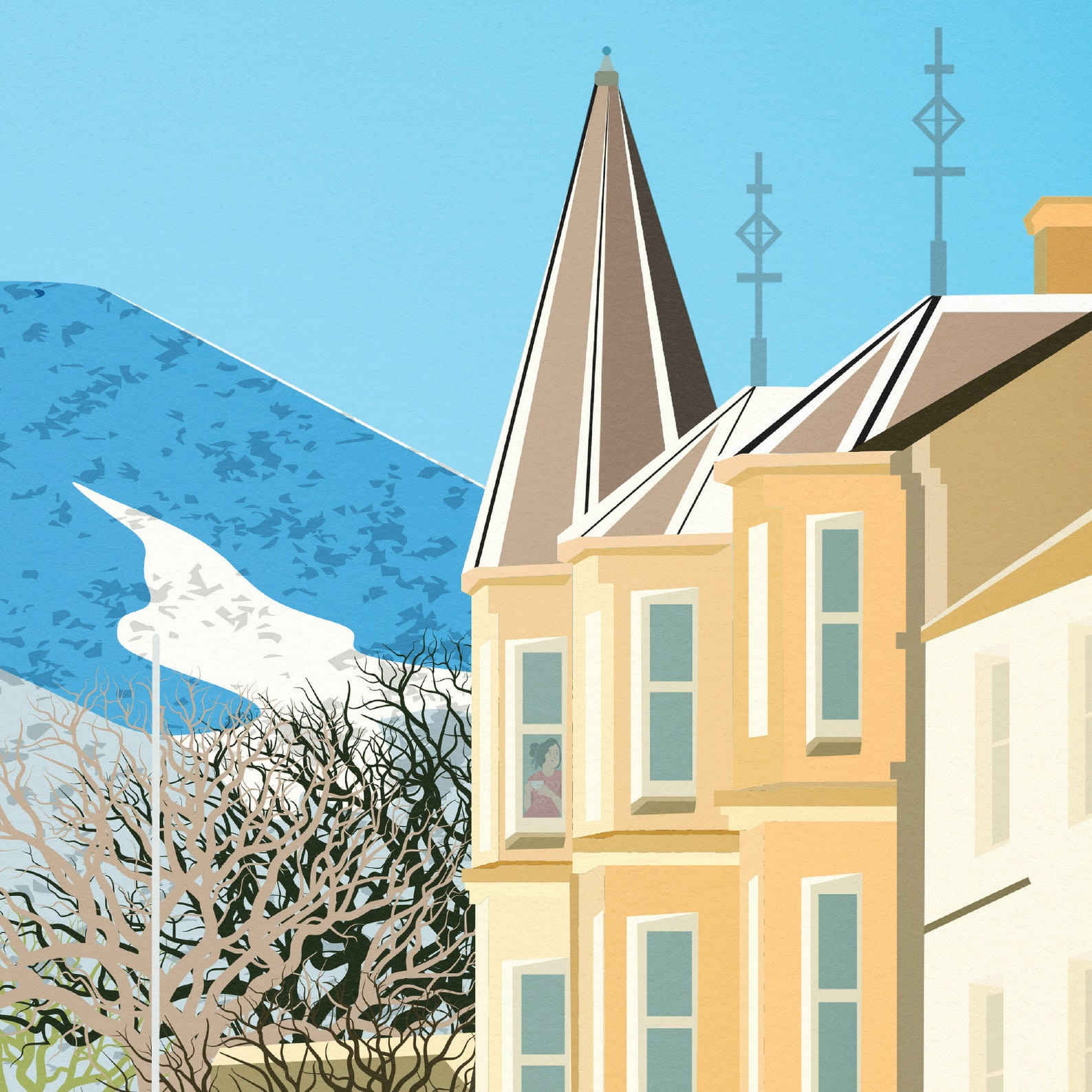 Callander Print - Scottish Travel Poster - River Teith - Perthshire ...
