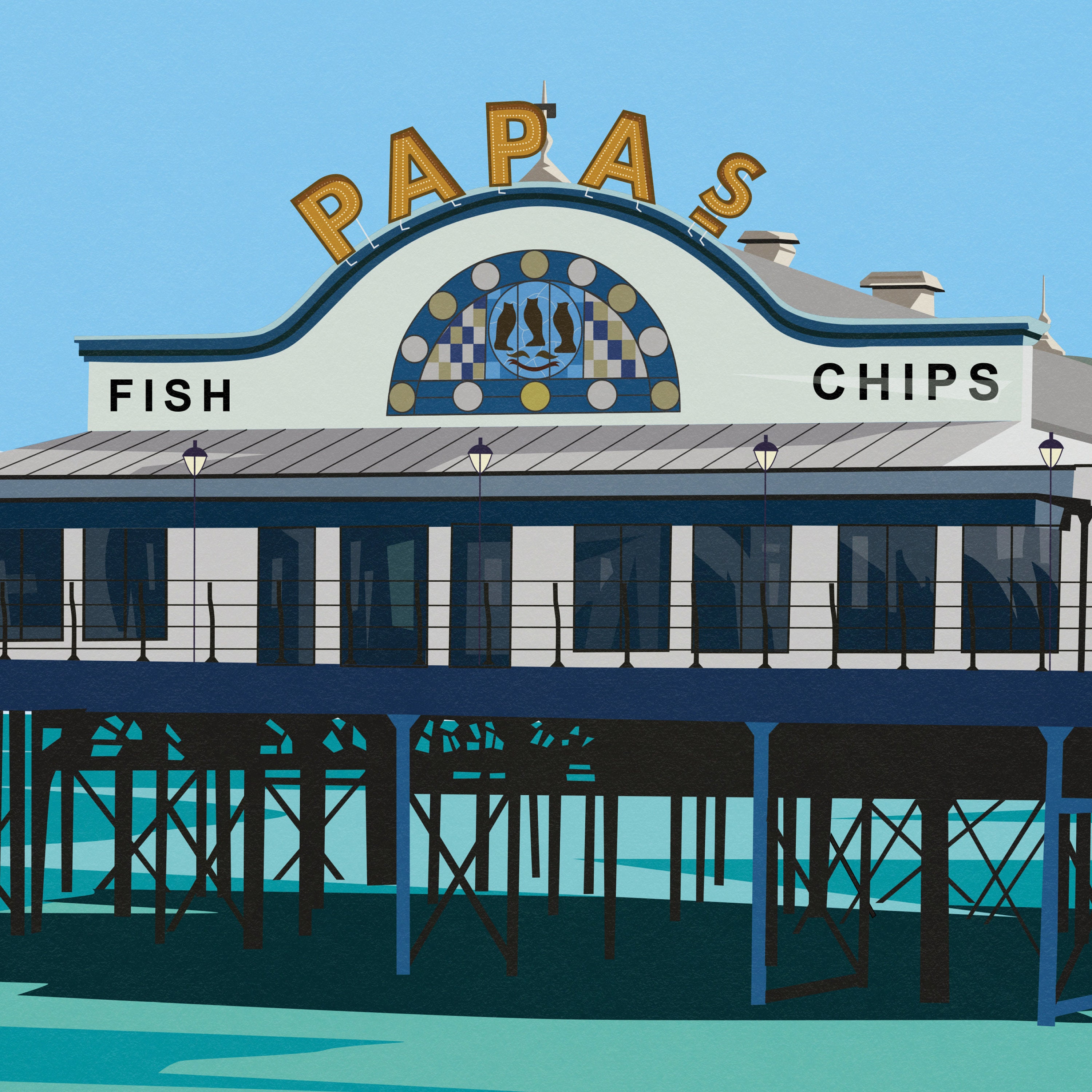Cleethorpes Print - England Travel Poster - North East Lincolnshire ...