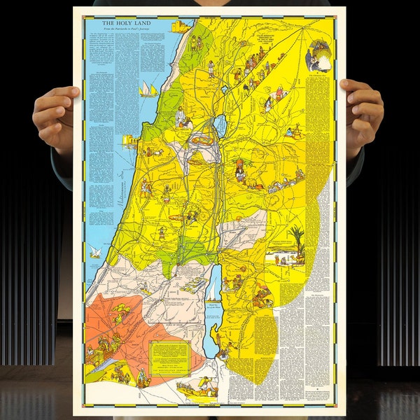 Map of Israel Old Testament - Etsy