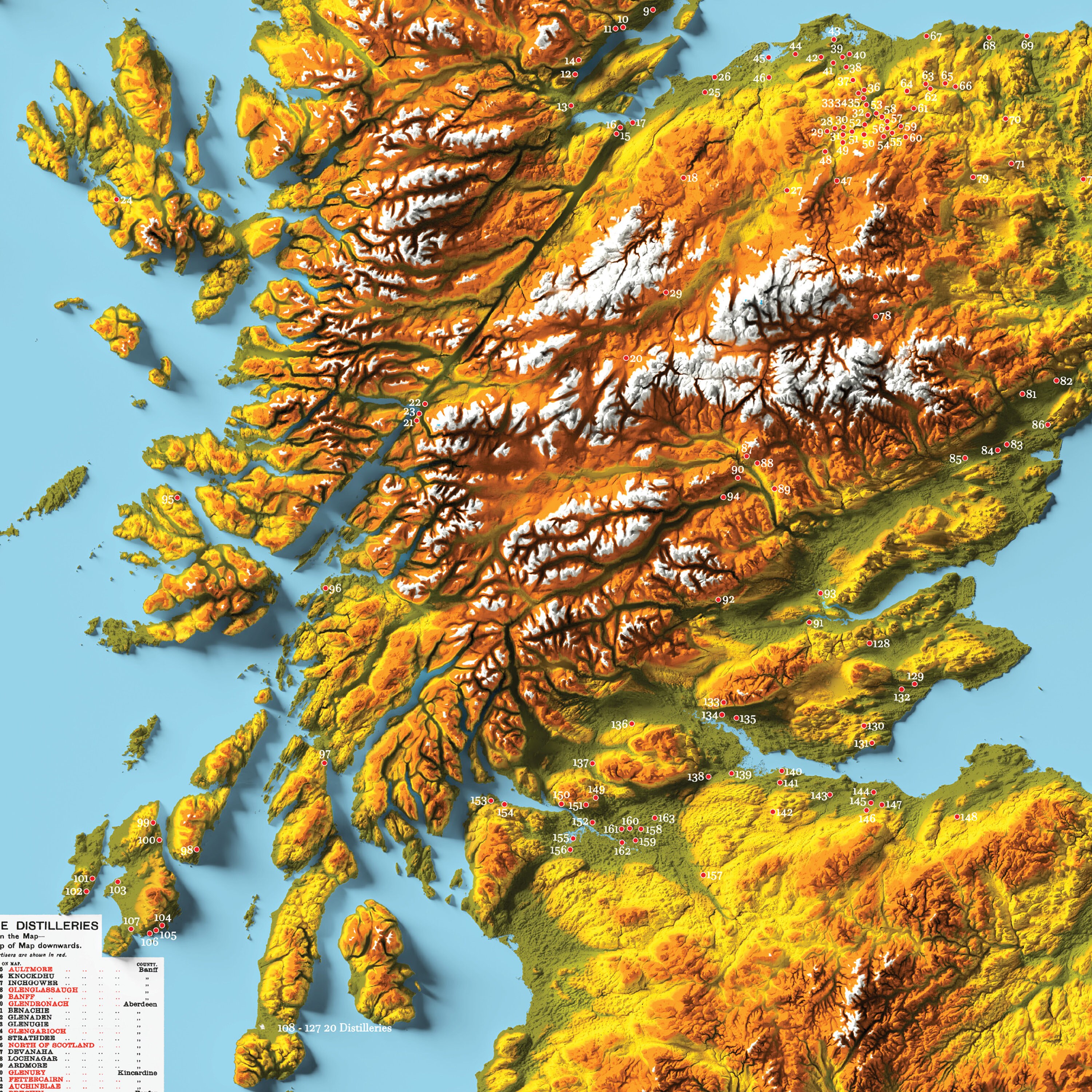 Distillery Map of Scotland - Scotch Whisky Map - the Scottish Malts ...