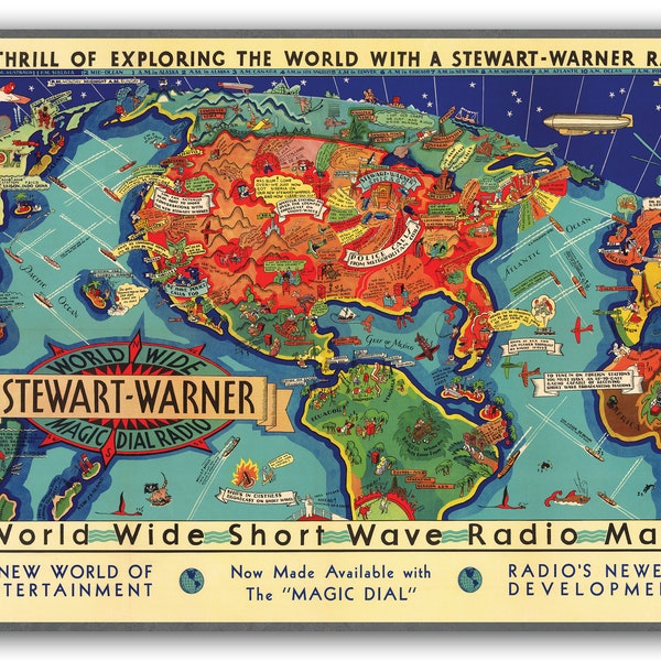 Ham Radio World Map - Etsy