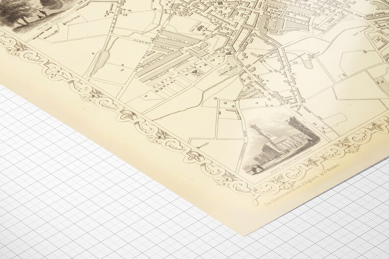 Aberdeen Map Old Map of the City of Aberdeen Scotland | Etsy