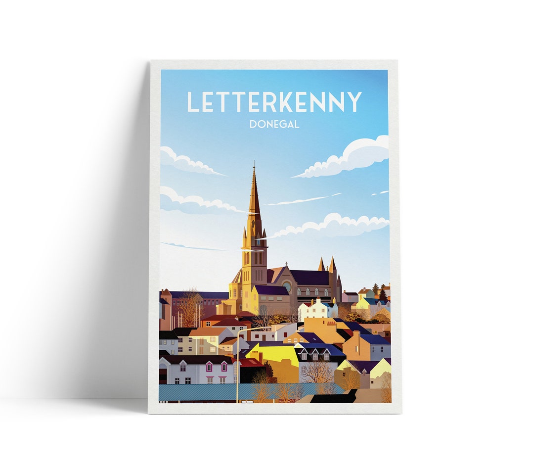 Letterkenny Print | Donegal Poster | St. Eunan's Cathedral | Travel ...
