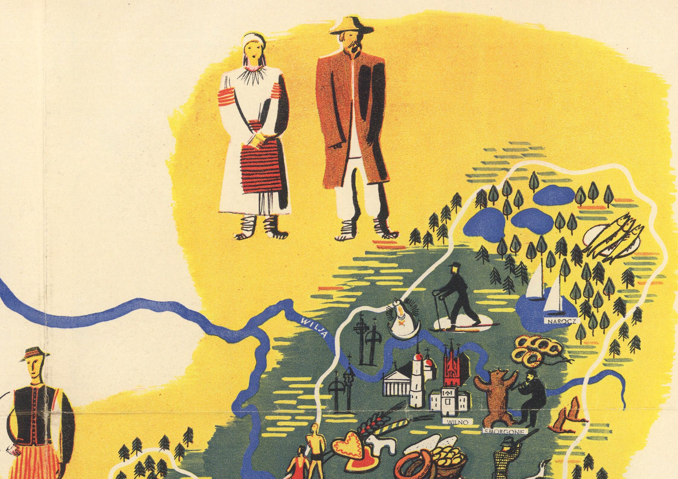 Old Pictorial Map of Poland vintage Poland Print Polish - Etsy UK