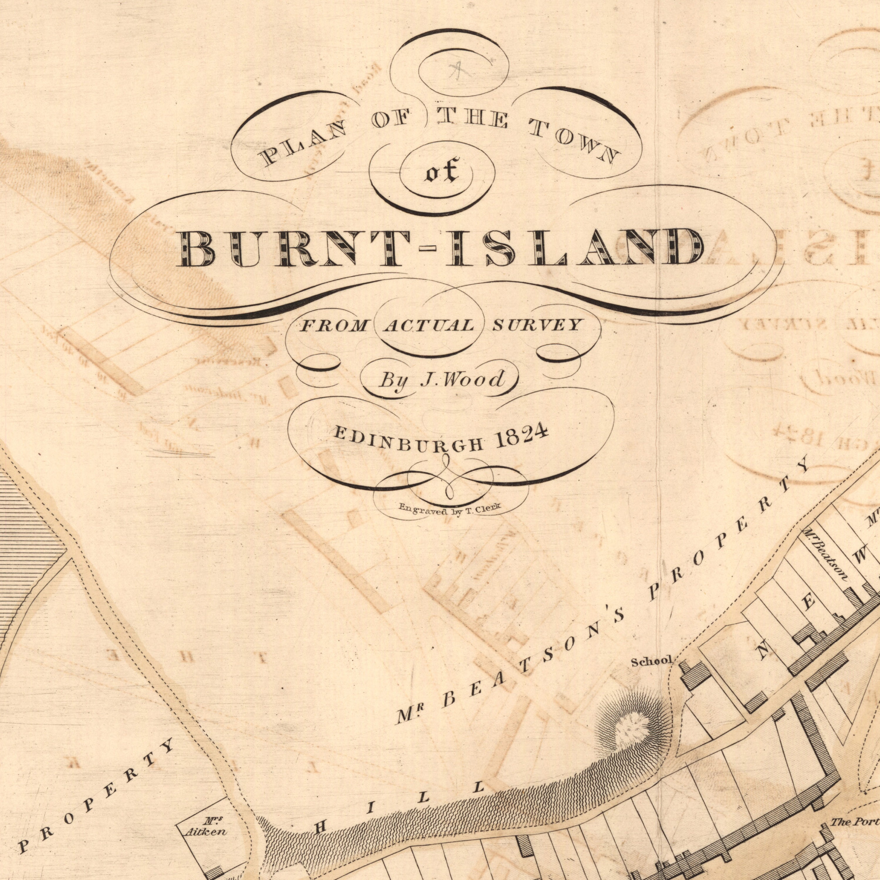 Burntisland Vintage Map | Old Map of Burnt Island | Wall Art Print ...