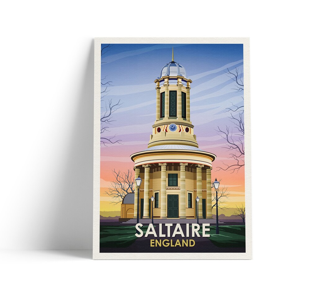 Saltaire Print - Shipley Travel Poster - Yorkshire - England - World ...
