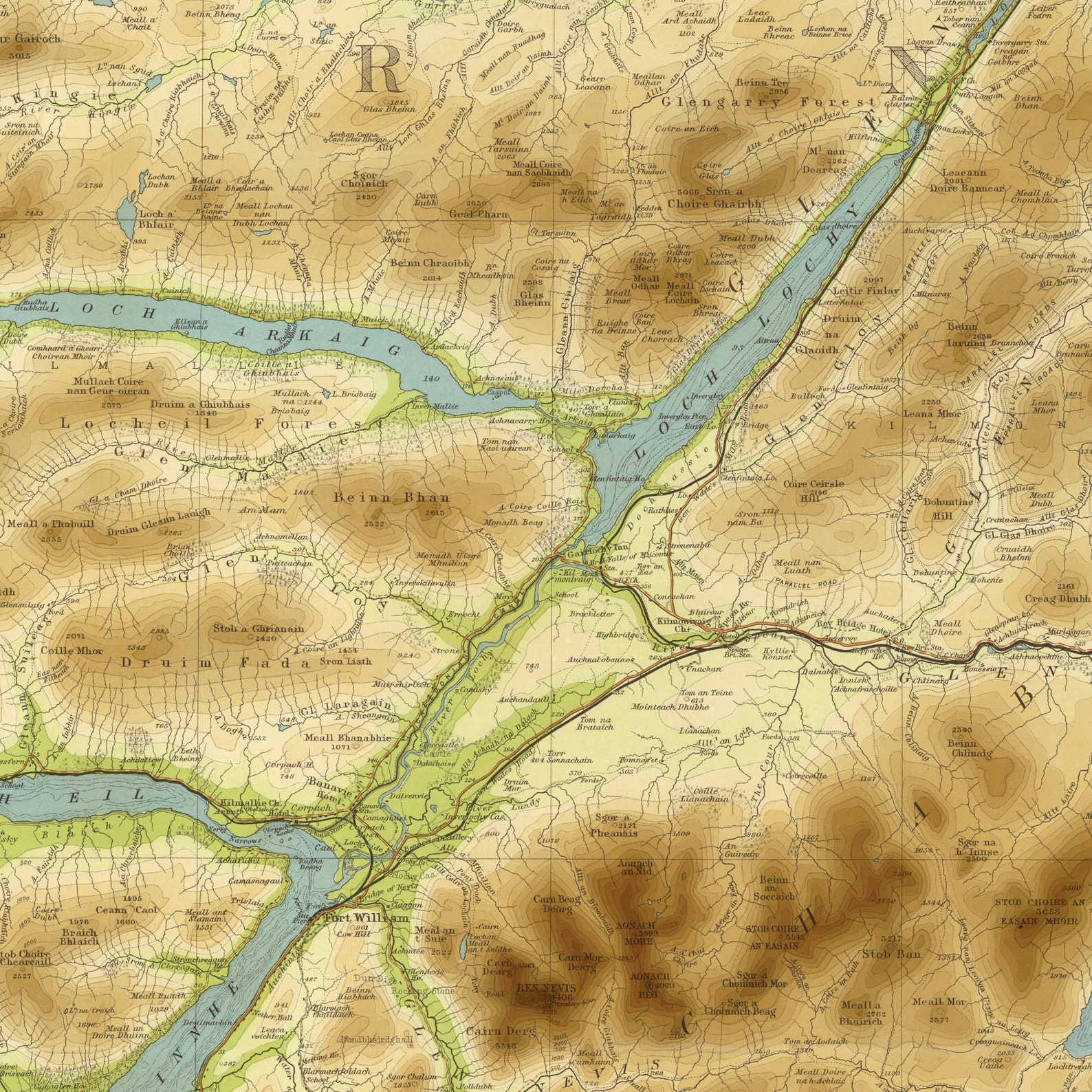 Old Map of Fort William Ancient Map Print Fort William Old - Etsy