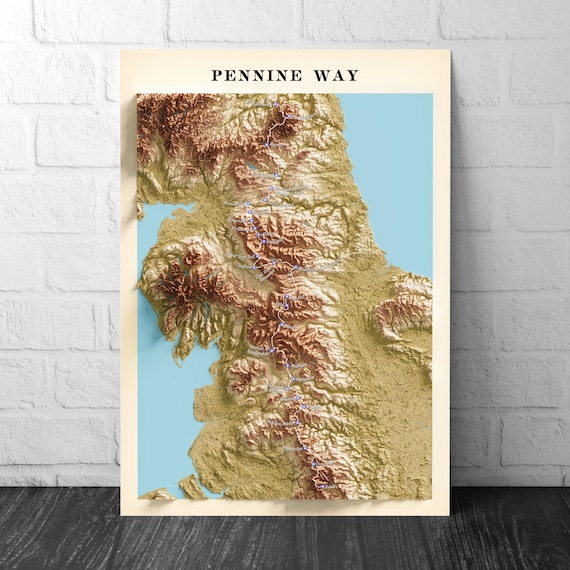 Mapa De Las Montañas Pennines