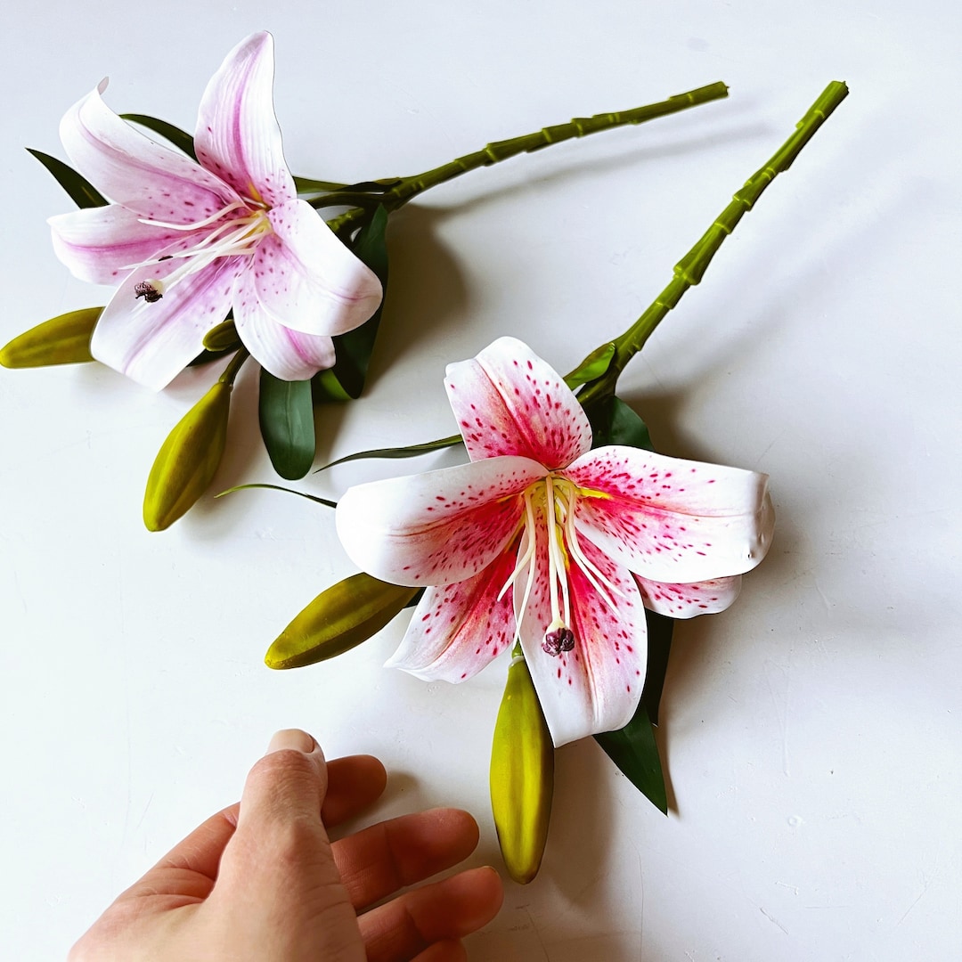 Real Touch Artificial Lily Flowers, Lilly on Stem, Artificial Flowers ...