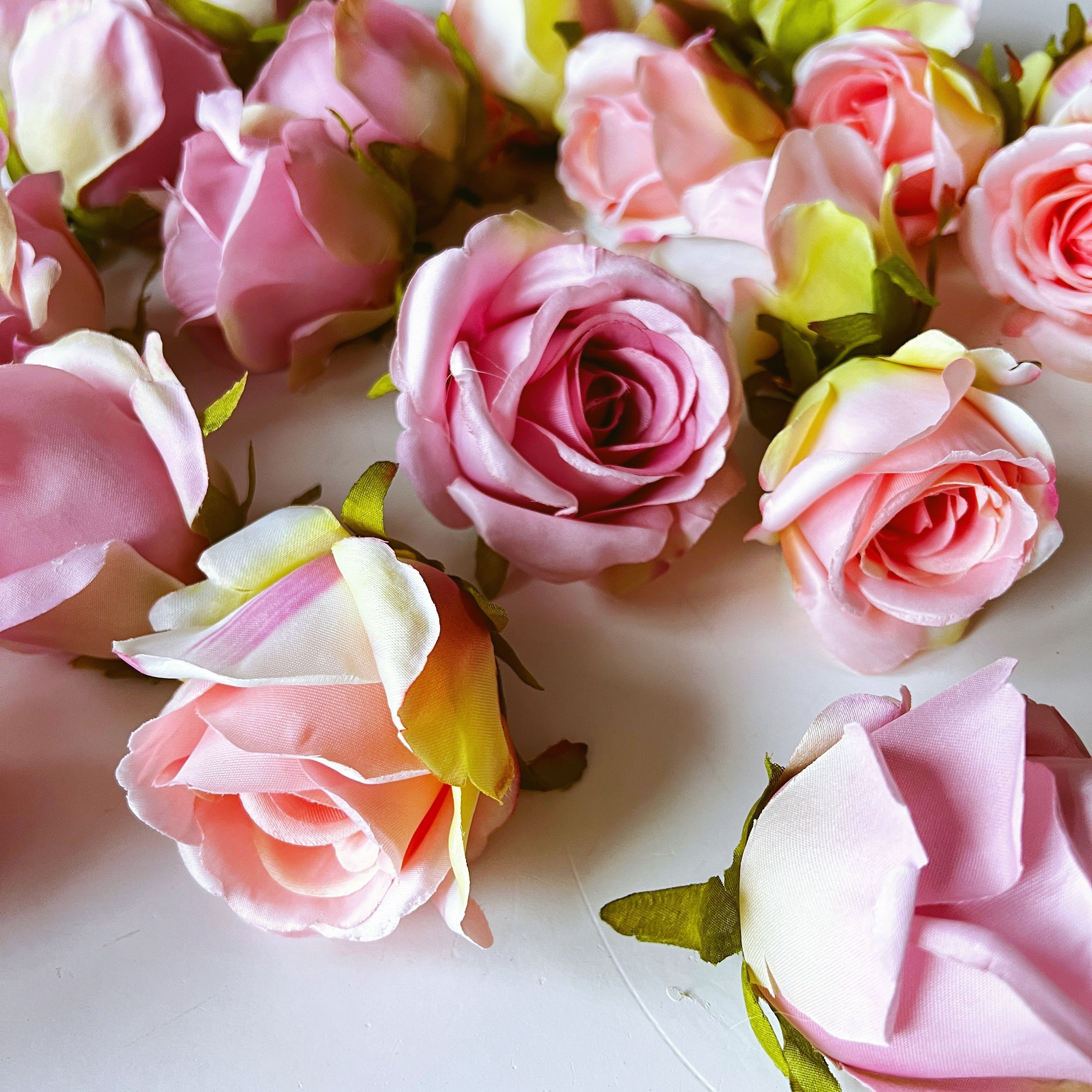 Rose Pink or Salmon Pink Rose Heads Artificial Roses Rose - Etsy