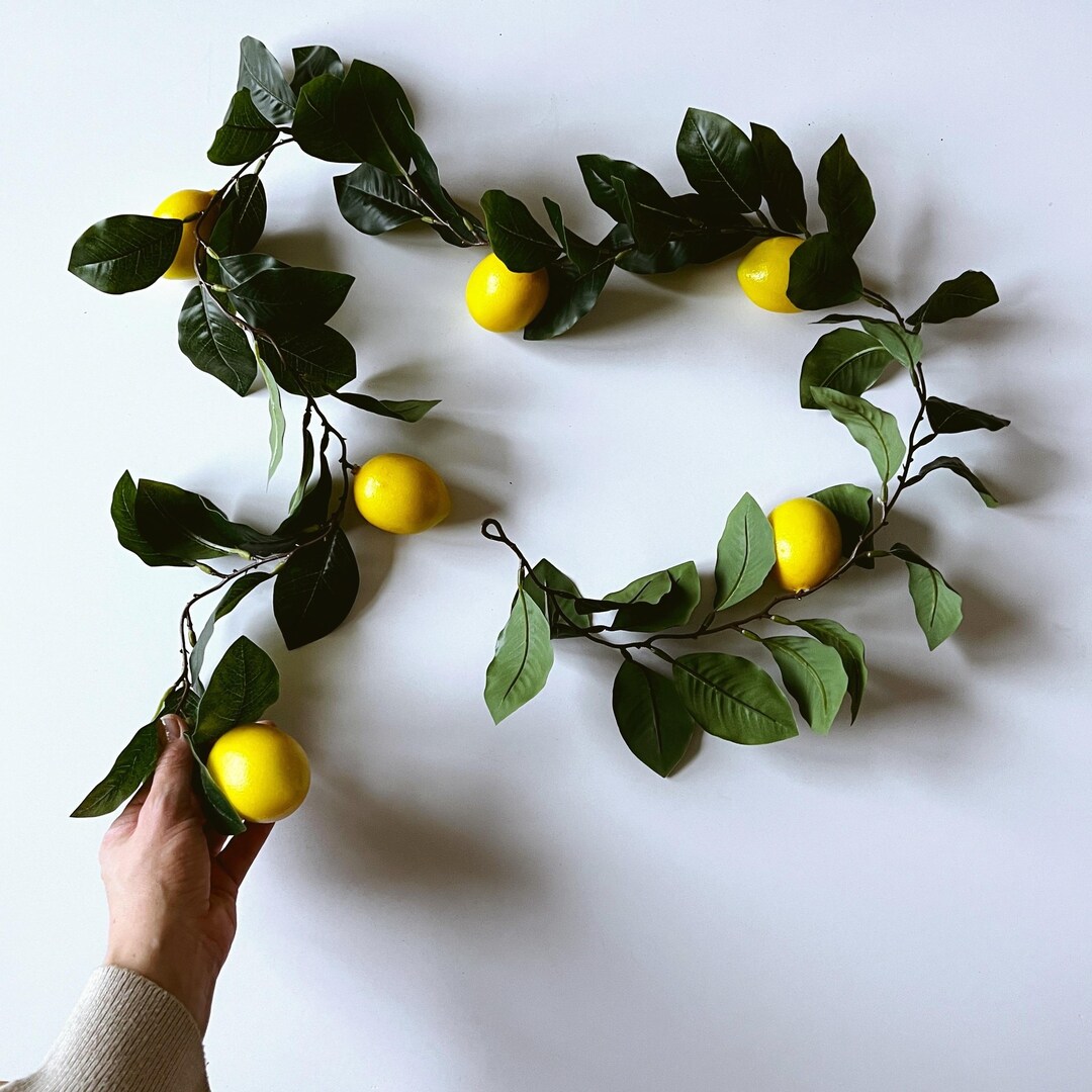 Artificial Lemon Garland: Hanging Greenery, Wedding & Home Decor - Etsy